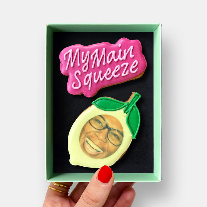 Edible Photo Main Squeeze Lemon Valentine's Letterbox Iced Cookies ...