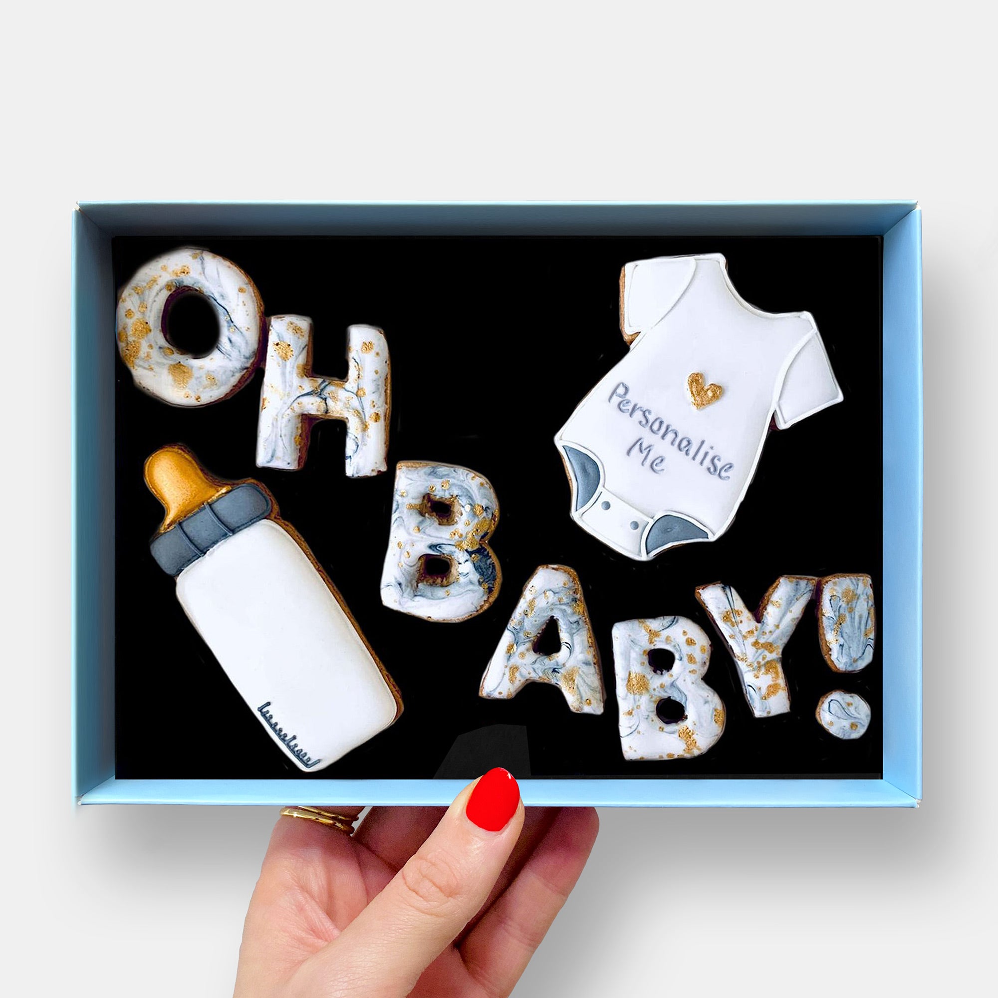 Personalised Oh Baby! Letterbox Cookies by Baked By Steph – Baked by Steph