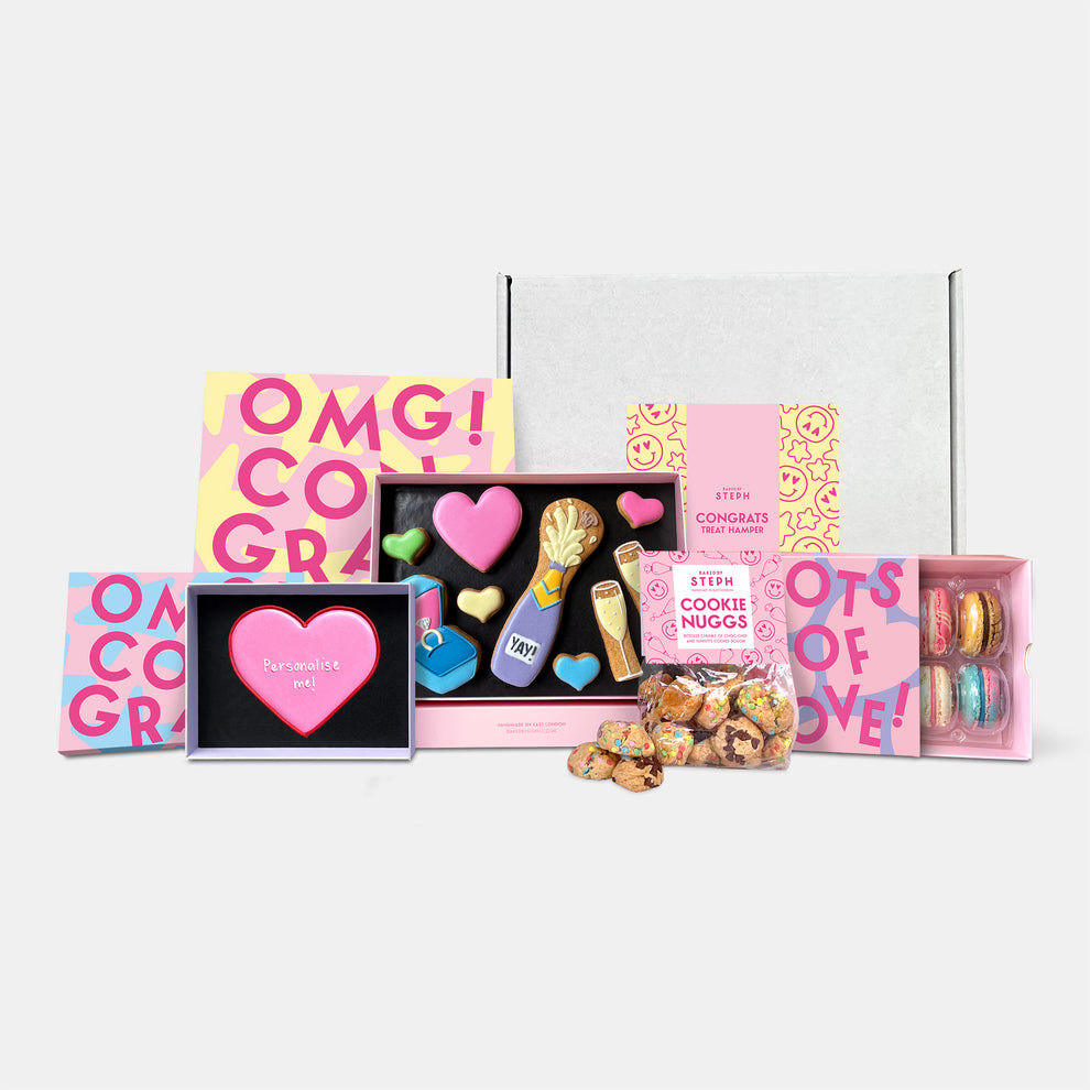 Yay! Engagement Cookies & Macarons Hamper by Baked By Steph – Baked by ...